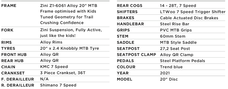 Celebrate freedom with these 20" and 29" mountain bikes from Zini ...