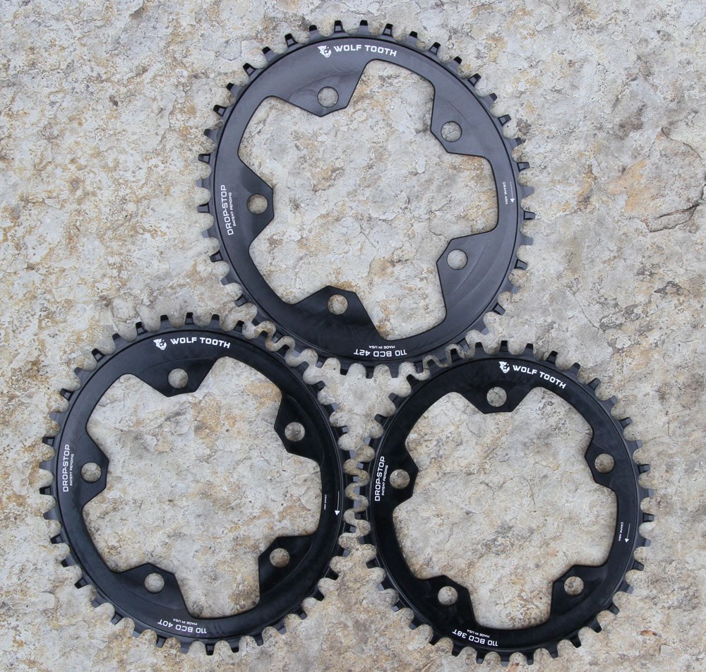 Elliptical 110 BCD 5-bolt Drop-Stop CX and Gravel Chainrings from Wolf ...